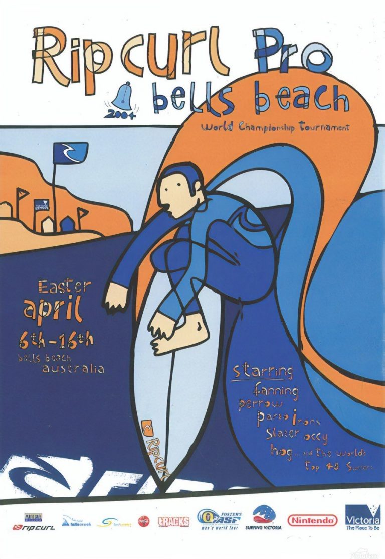 Surf art in surfing event posters | Club of the Waves