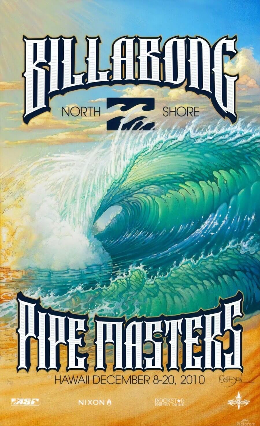Surf art in surfing event posters | Club of the Waves