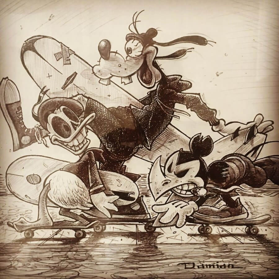 Disney surf art | Club of the Waves