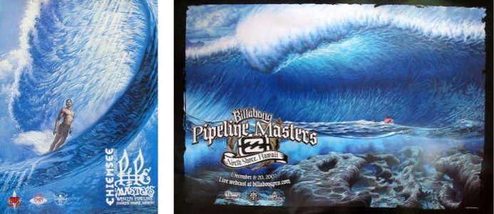 Surf art in surfing event posters | Club of the Waves