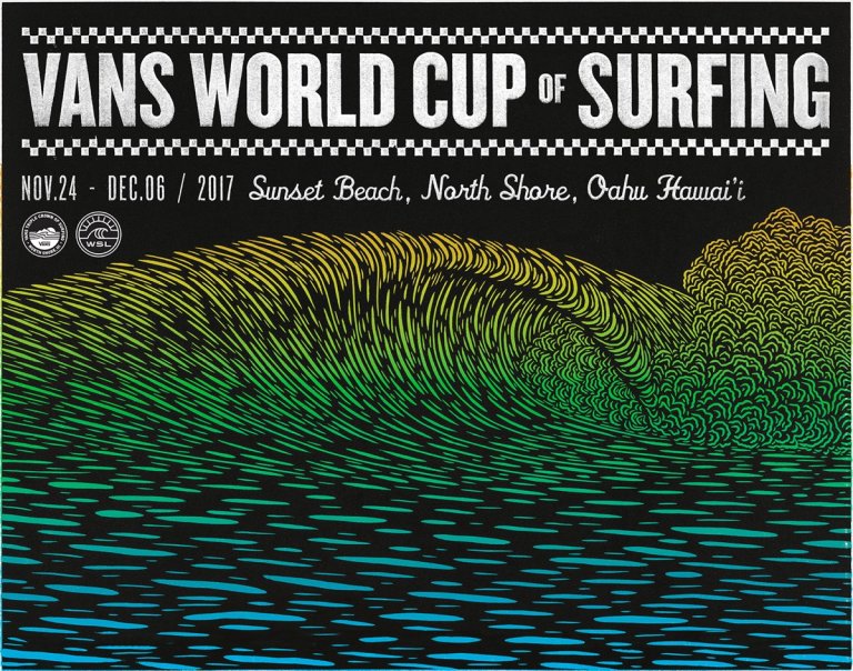 Surf art in surfing event posters | Club of the Waves